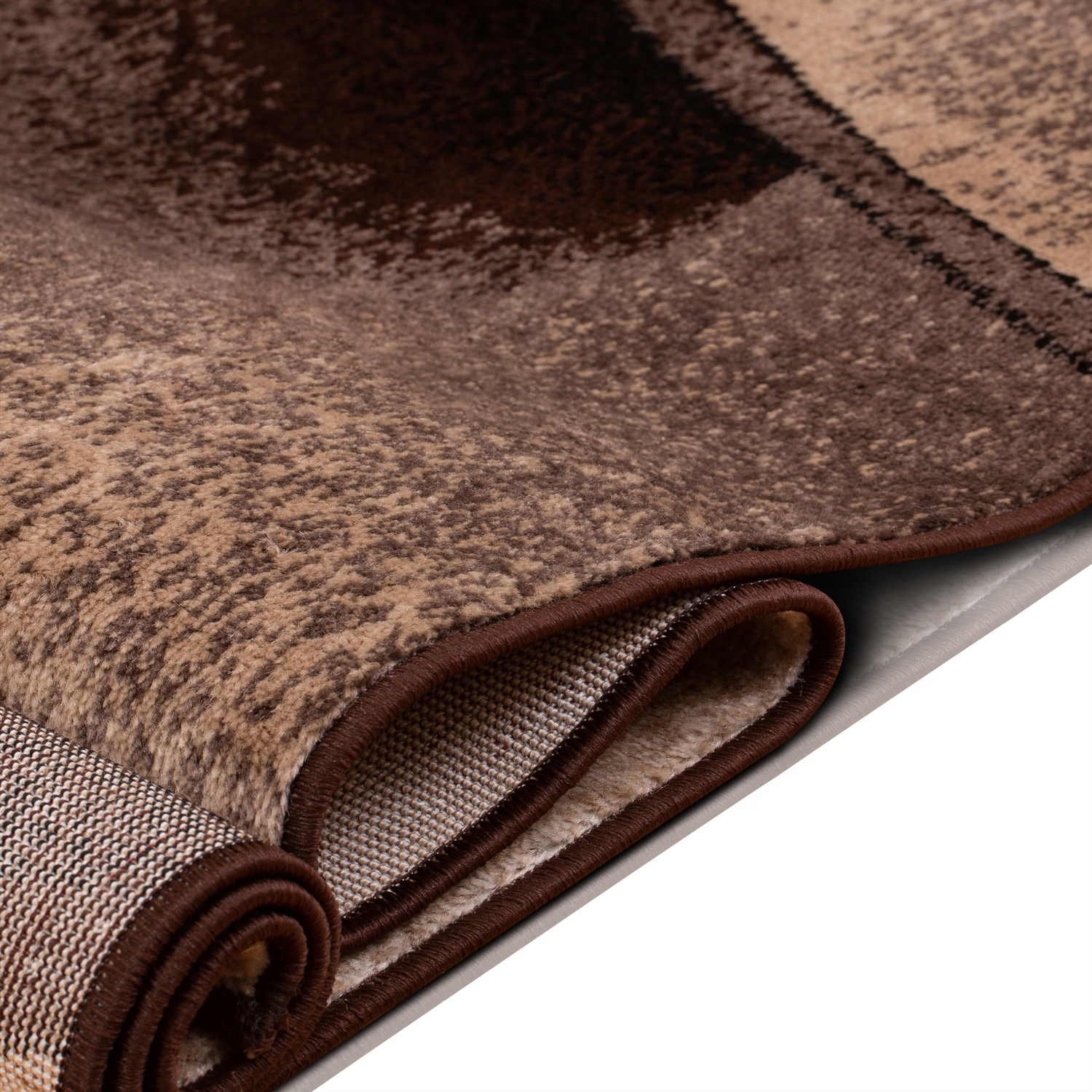 VEGAS BROWN MODERN RUGS in Brown colour